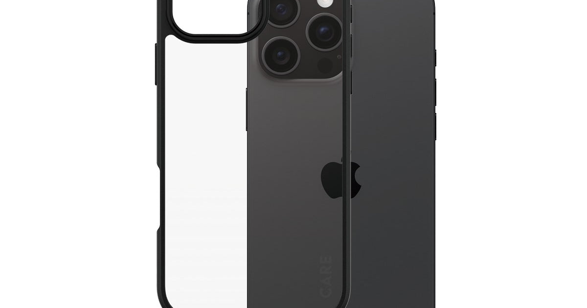 CARE by PanzerGlass® Flagship Case Transparent Urban Combat m. Sort Ra